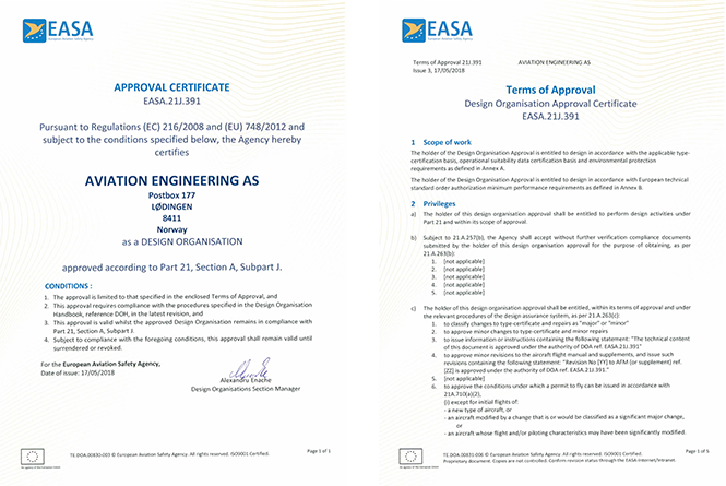 Approvals - Aviation Engineering AS