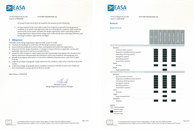 Approvals - Aviation Engineering AS