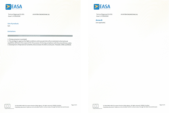 Approvals - Aviation Engineering AS